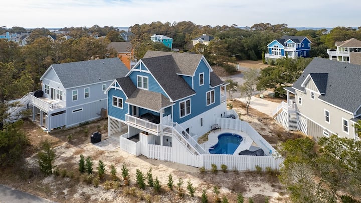 Santorini Blue 5 Bedroom Home At Monteray Shores - Corolla, NC