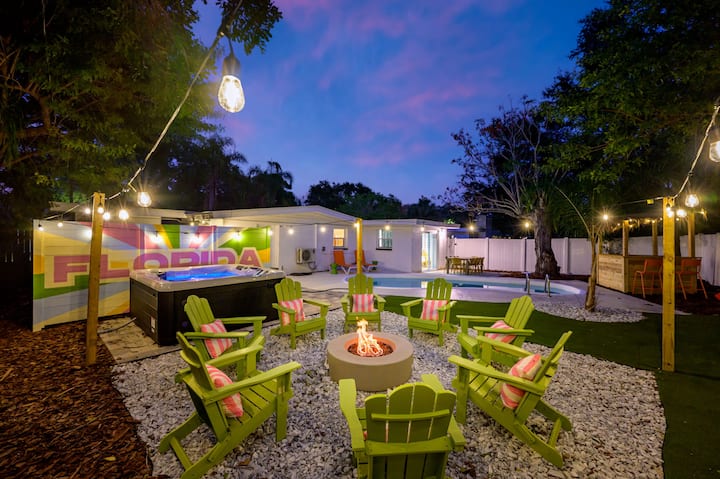 Backyard Oasis • Heated Pool • Tiki Bar • Hot Tub - Largo, FL