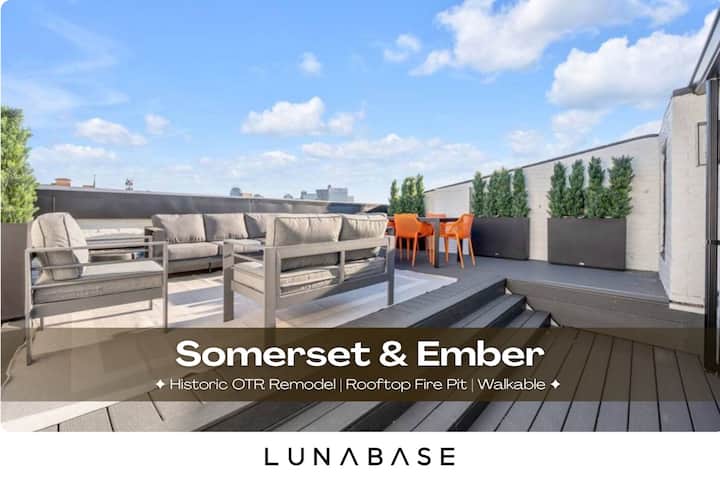 Otr Rooftop Firepit W/ 4king+1queen Brs | Walkable - Cincinnati