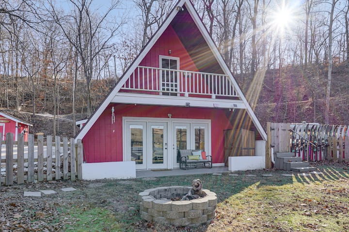 Steps To Shared Dock: Lake Of The Ozarks A-frame! - Gravois Mills, MO