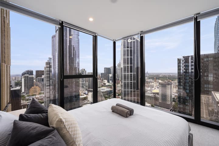 Unbeatable Melb Skyline View | Stylish Cbd 2br - Austrália