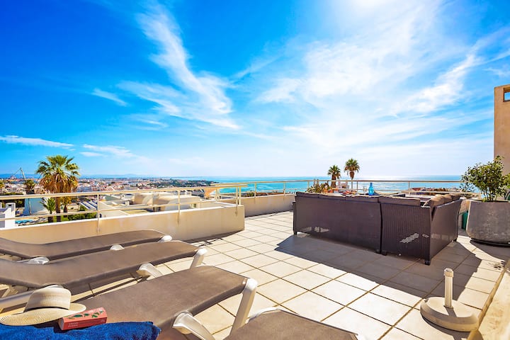 Windmill Rooftop Panoramic Oceanview Condo By Bech - Albufeira