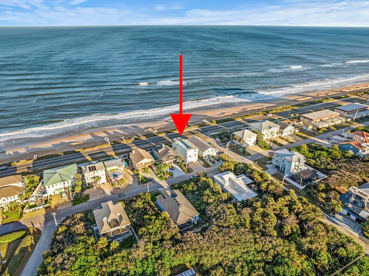 Oceanview House With Balcony, Rooftop/beach Deck - Flagler Beach, FL