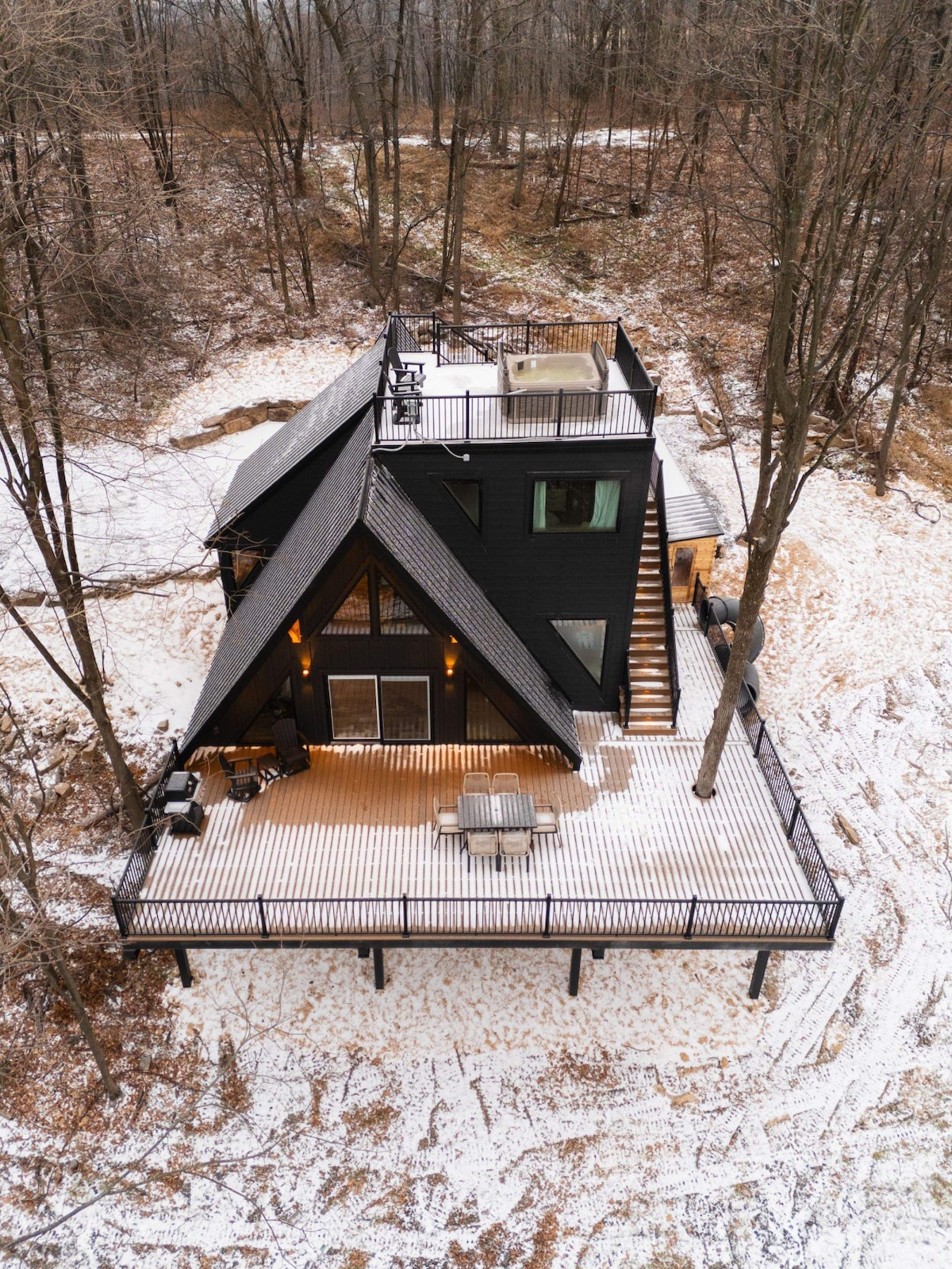 Mountain-Top A-Frame Retreat | Rooftop Hot Tub - Cabins for Rent in ...