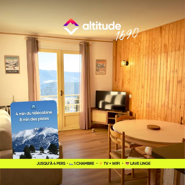 Altitude 1690 - Spacieux 2 Pièces Avec Balcon - Lac de Matemale
