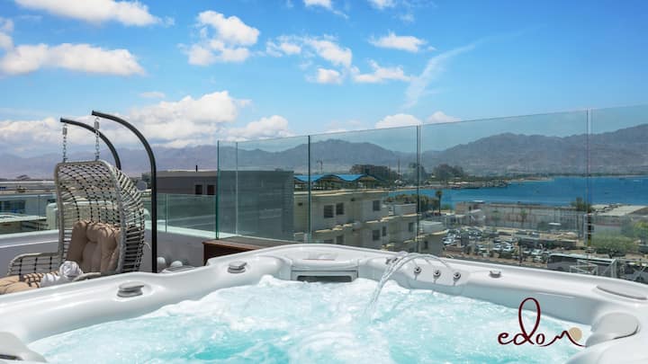 Presidential Suite With Jacuzzi And Seaview - Eilat