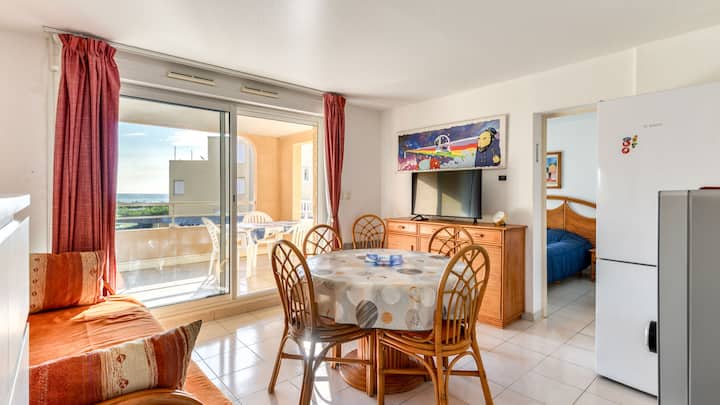 Charmant Appart 6 Pers Proche De La Mer - Valras-Plage
