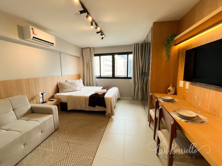 Stunning Studio + Heated Pool + 6 Interest-free Instalments - Rio de Janeiro