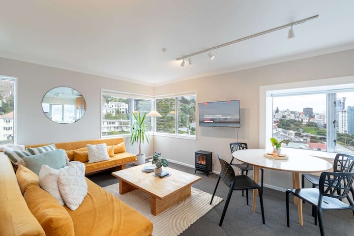 Abel St 2br - Central, Washer, Dryer, City Views - Wellington