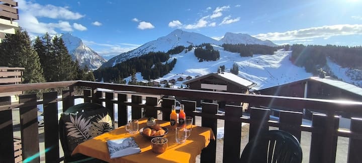Slow Chalet Tilleuls Vue Montagne Proche Pistes - Manigod