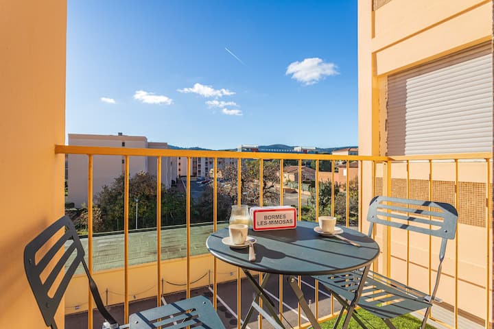 Studio Mer Et Mimosa - 2 Km De La Plage - Bormes-les-Mimosas