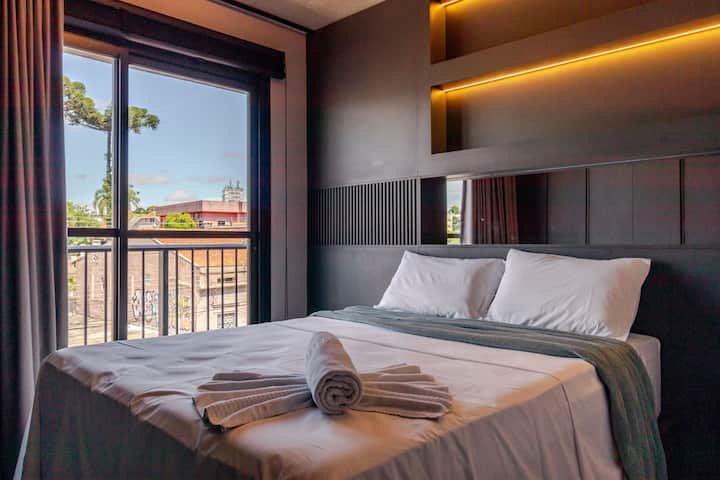 Apto 2q Top | A/c, Vaga, Academia E Coworking! - Curitiba