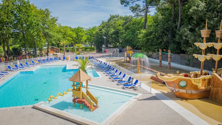 Zecamping Mobil Home 27m² Piscine - La Tremblade