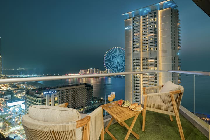 Jbr Luxe Sea Views W/ Alfa Gaming Set: Pool & Gym - Dubai