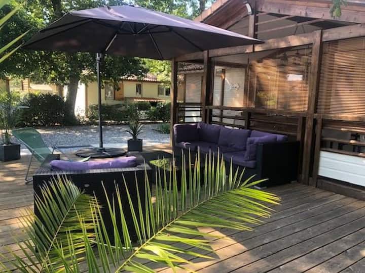Les Flots D'azzure –Chalet, Piscine & Loisirs - Messanges