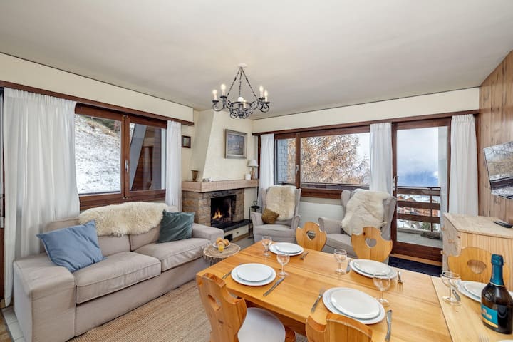 Mont-parrain C32 – Central Apartment With Balcony - La Tzoumaz