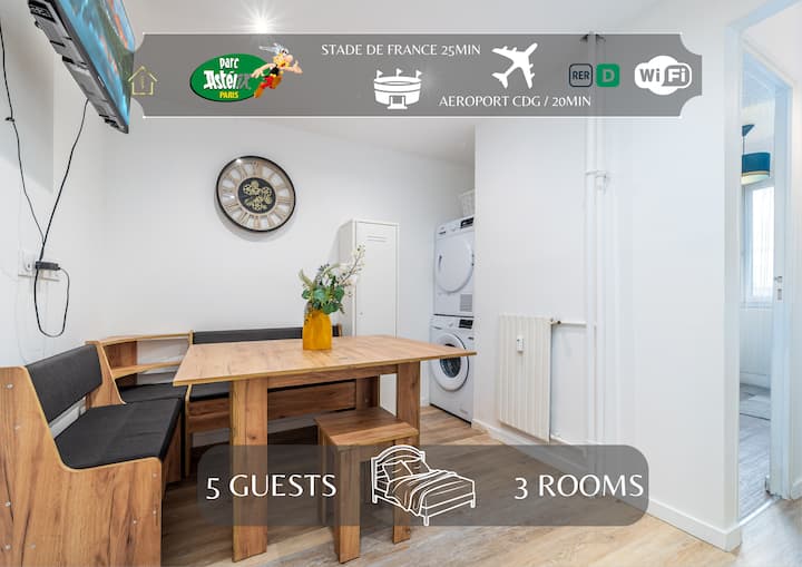 Paris Skyline – 9ᵉ ÉTage - 8min To Paris - Sarcelles