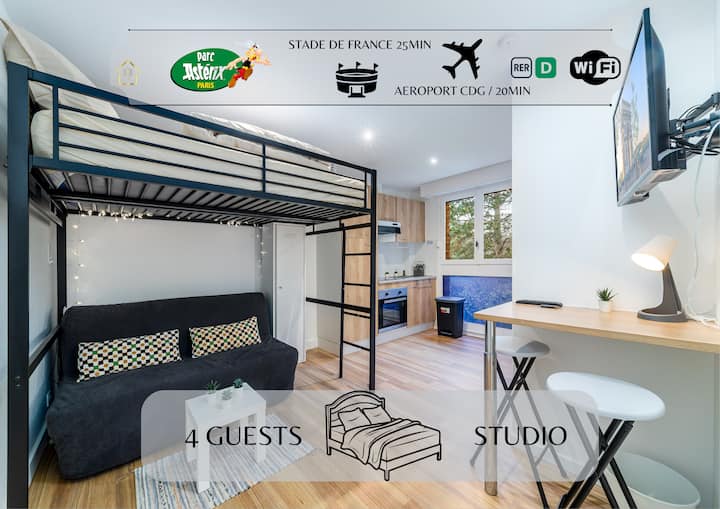 Studio Paris & Parc Escape - Near Paris - Sarcelles