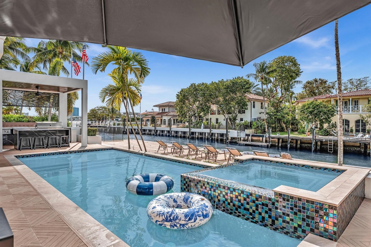 Coral Heaven | Las Olas Waterfront Estate | Dock - Casas en renta en ...