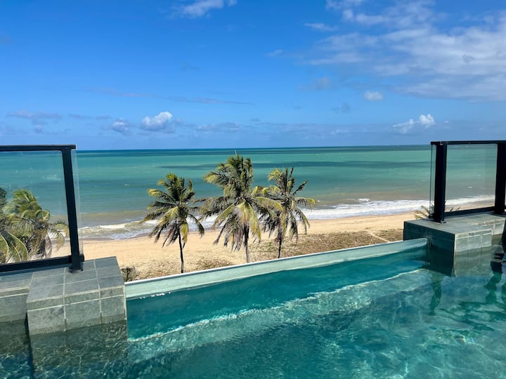 Flat Pé Na Areia Com Vista Lateral Mar 409 Breeze - Brazil