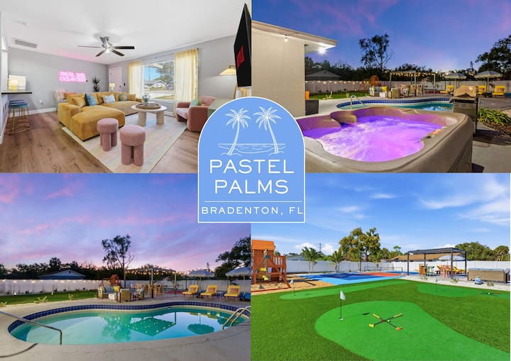 Pastel Palms - Sport Court - Pool - Hot Tub - Bar - Anna Maria Island, FL
