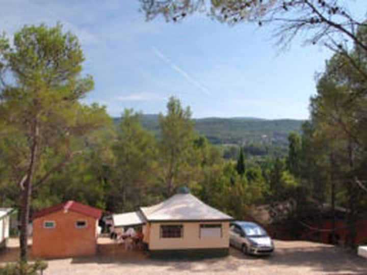 Bungalow Toilé Avec Terrasse Pour 5 Personnes - Tourtour