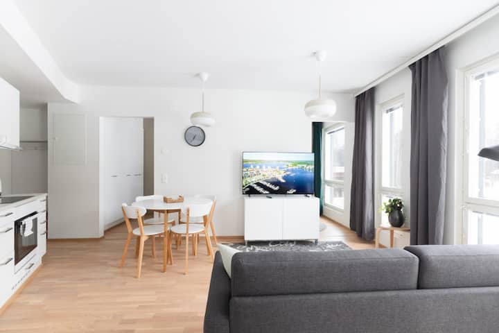 Family Apartment With Parking, Sauna Balcony For 6 - Muurame