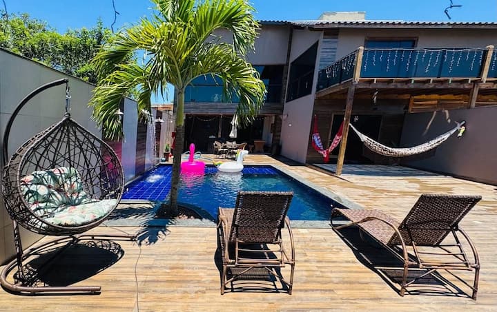 Fascinante Casa Com 5q Com Piscina Privativa - Cabo Frio
