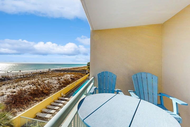 Stylish 1br Oceanfront 2nd-floor | Balcony - Fort Walton Beach