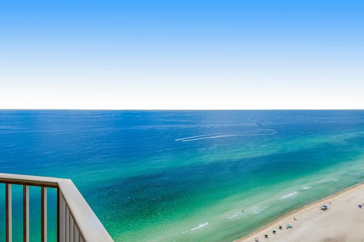 2br Gulffront 28th-floor | Balcony | Pool - Panama City Beach, FL