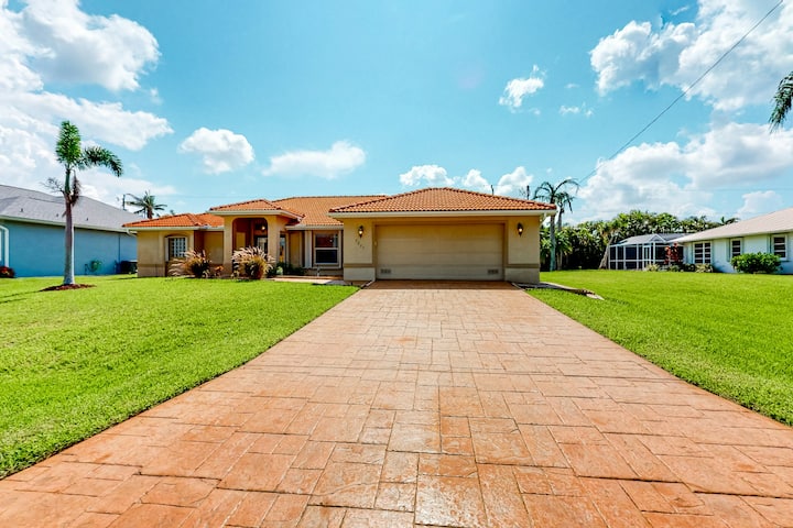 Inviting Pool Home With Water Views & Yard - Cape Coral, FL