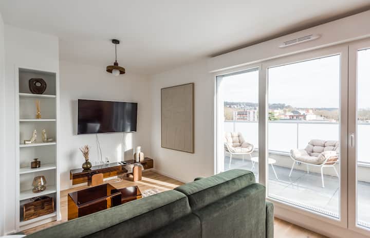 Les Mathurins F2 Unique Terrasse Parking Et Sport - Bois-Guillaume