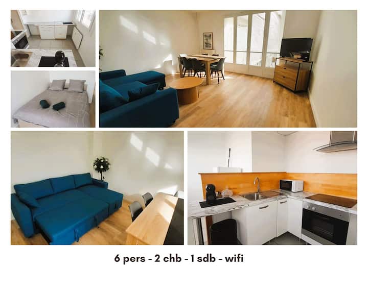 Le Combanaire - 4/6 Pers - Wifi - Balcon - Parking - Châteauroux