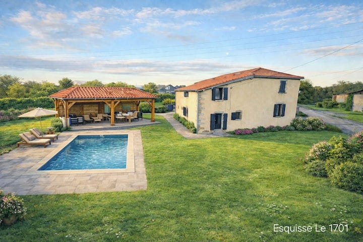 Le 1701 – Gîte 15 Pers Avec Piscine, Puy Du Fou - Les Herbiers