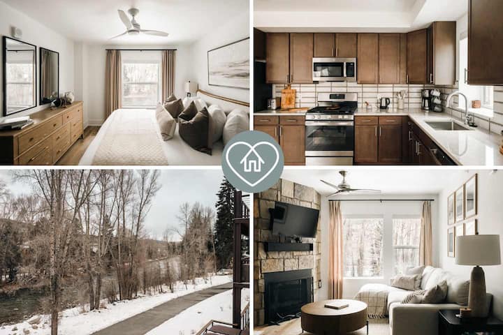 Refined Riverfront Living | King Suite & Views - Silverthorne, CO
