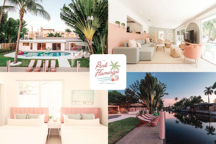 The Pink Flamingo | Pool • Canal Access • Firepit - Wilton Manors, FL