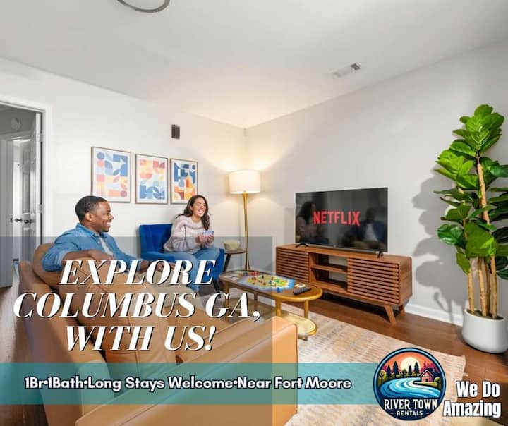 1br•1bath•long Stays Welcome•near Fort Moore - Columbus State University, Columbus