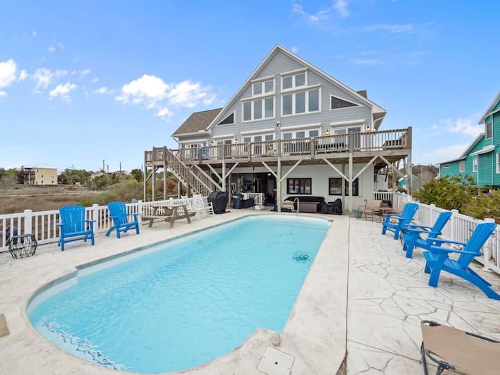 Egret's Edge - Creekfront With A Pool - Cedar Point, NC