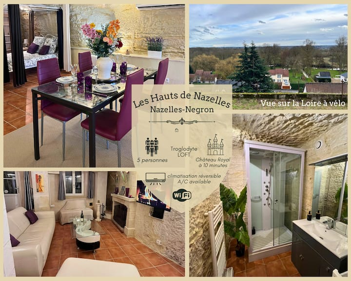 Les Hauts De Nazelles - Troglodyte Loft Parking - Amboise