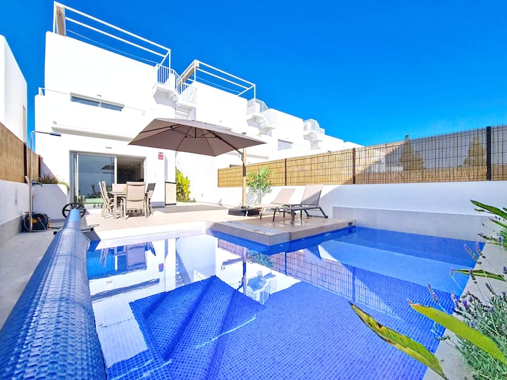 Villa With Private Pool, Roof Terrace And Bbq - Cartagena