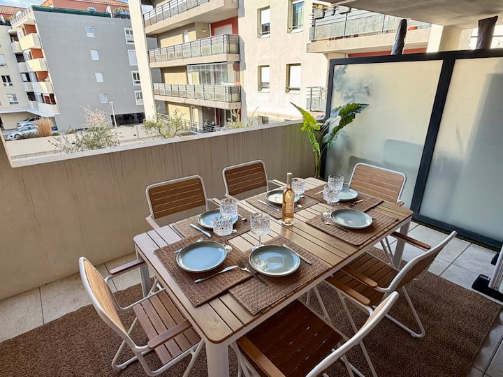 T4 Moderne 7 Pers Avec Terrasse Parking Plage à - Le Lavandou