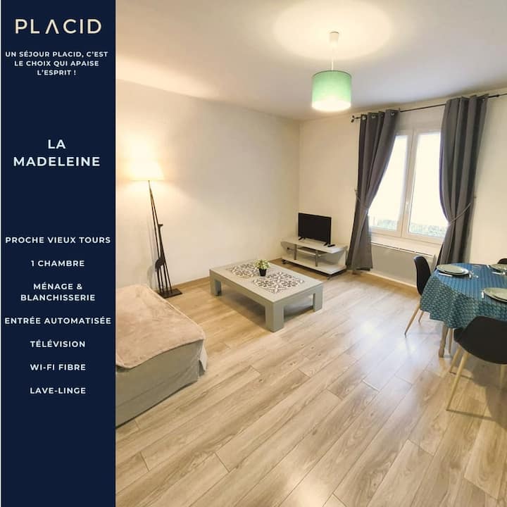 La Madeleine - T2 Spacieux - Wifi - Tv - Tours
