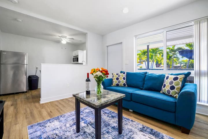 2min Walk To Beach! Trendy Condo|king|kitchen|pool - Pompano Beach