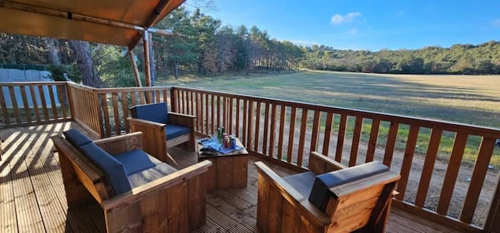 Zecamping 3* Tente 35m² Piscine - Quinson