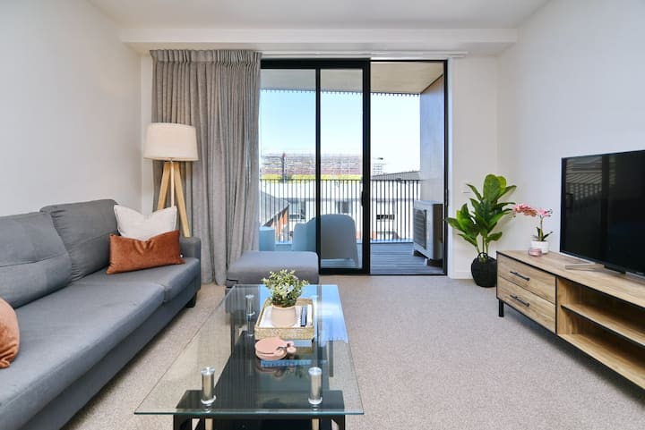 Premium 2br Apartment Near Stadium + Parking - Christchurch