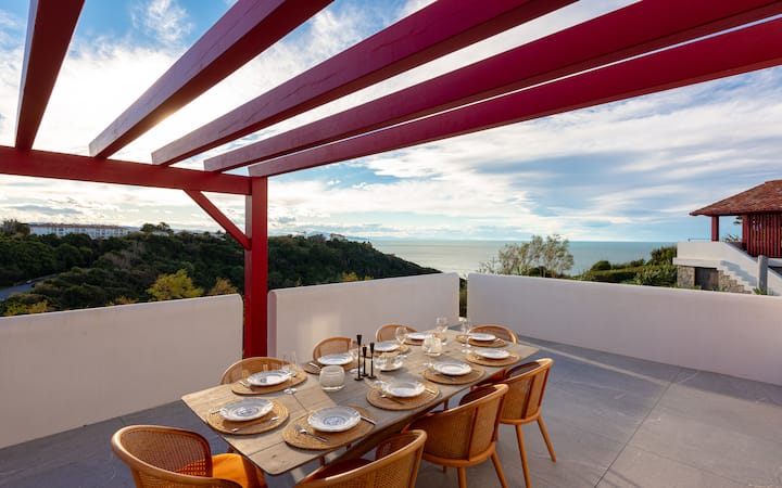 Sunset Keyweek Villa Piscine Vue Mer - Anglet