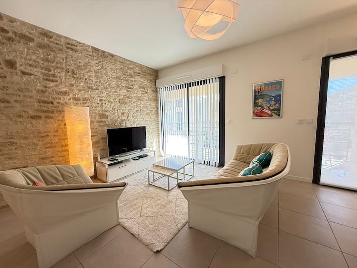 Superbe Appart 4 Pers Vue Mer Terrasse Parking - Antibes