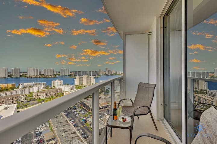 Sunny Isles Luxury | Bay View Resort Balcony - Sunny Isles Beach, FL