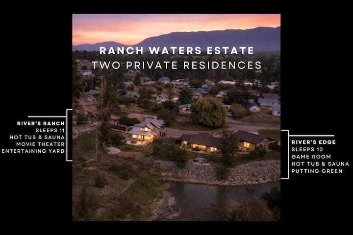 Exclusive Riverfront Estate - Two Private Homes - Kalispell, MT