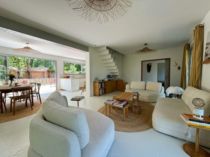 Light-filled House With Pool In Petit Piquey - Cap Ferret